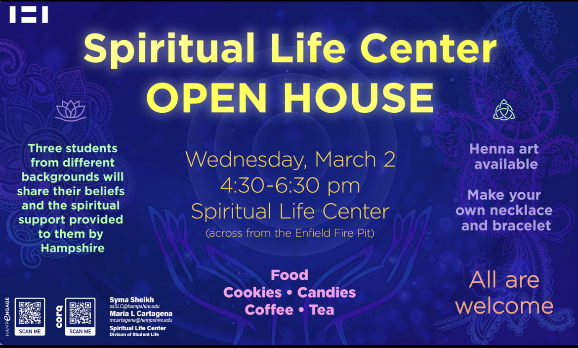 Spiritual Life Open House | Hampshire College Intranet