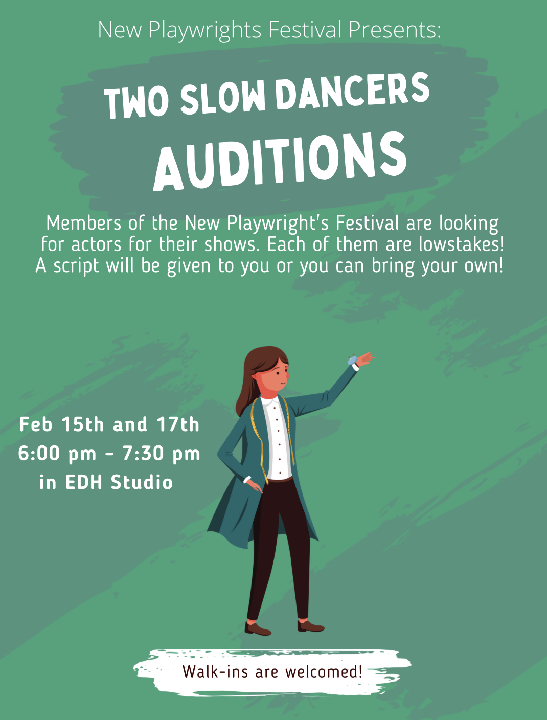 AUDITIONS TONIGHT - Spring Playwright Festival | Hampshire College Intranet