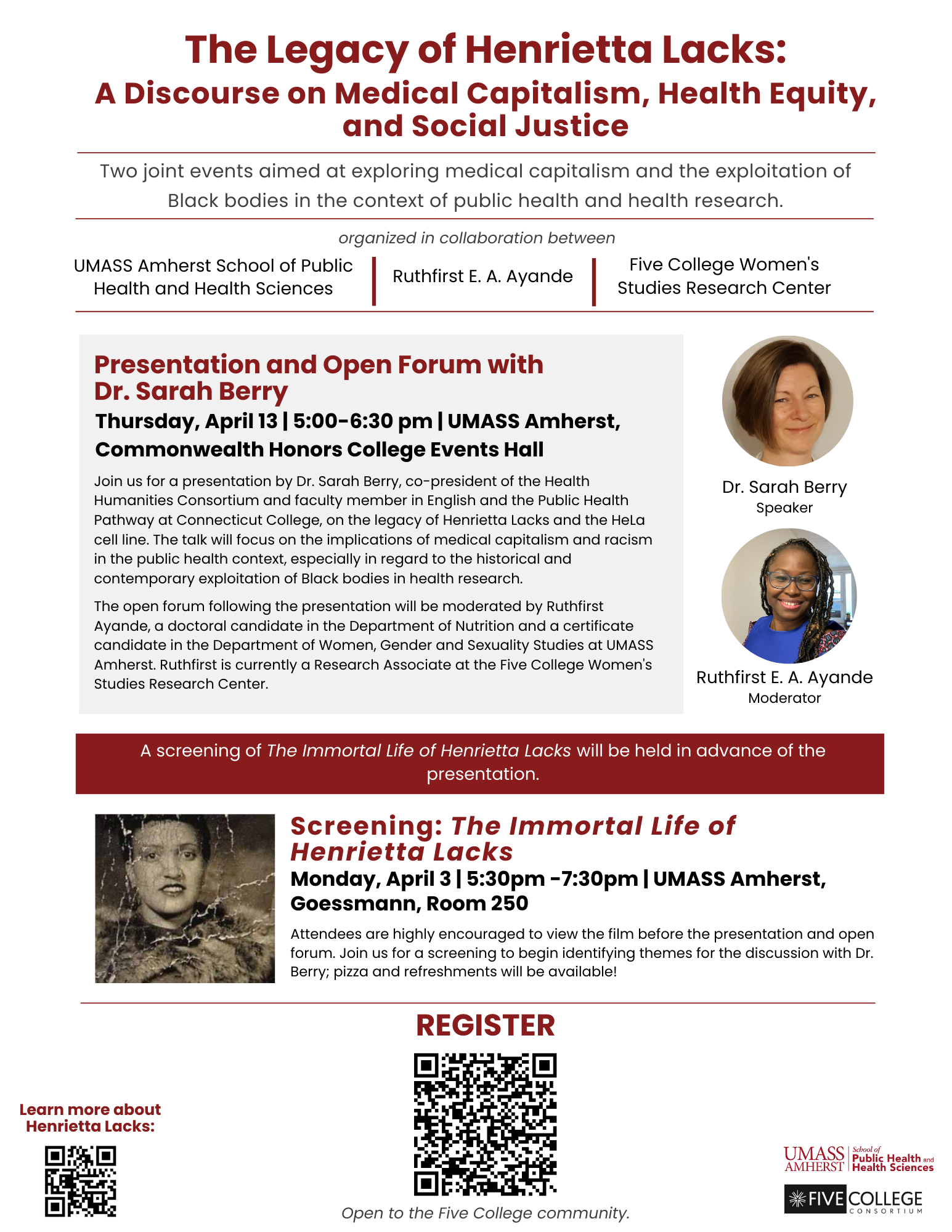 Screening: The Immortal Life of Henrietta Lacks | Hampshire College ...