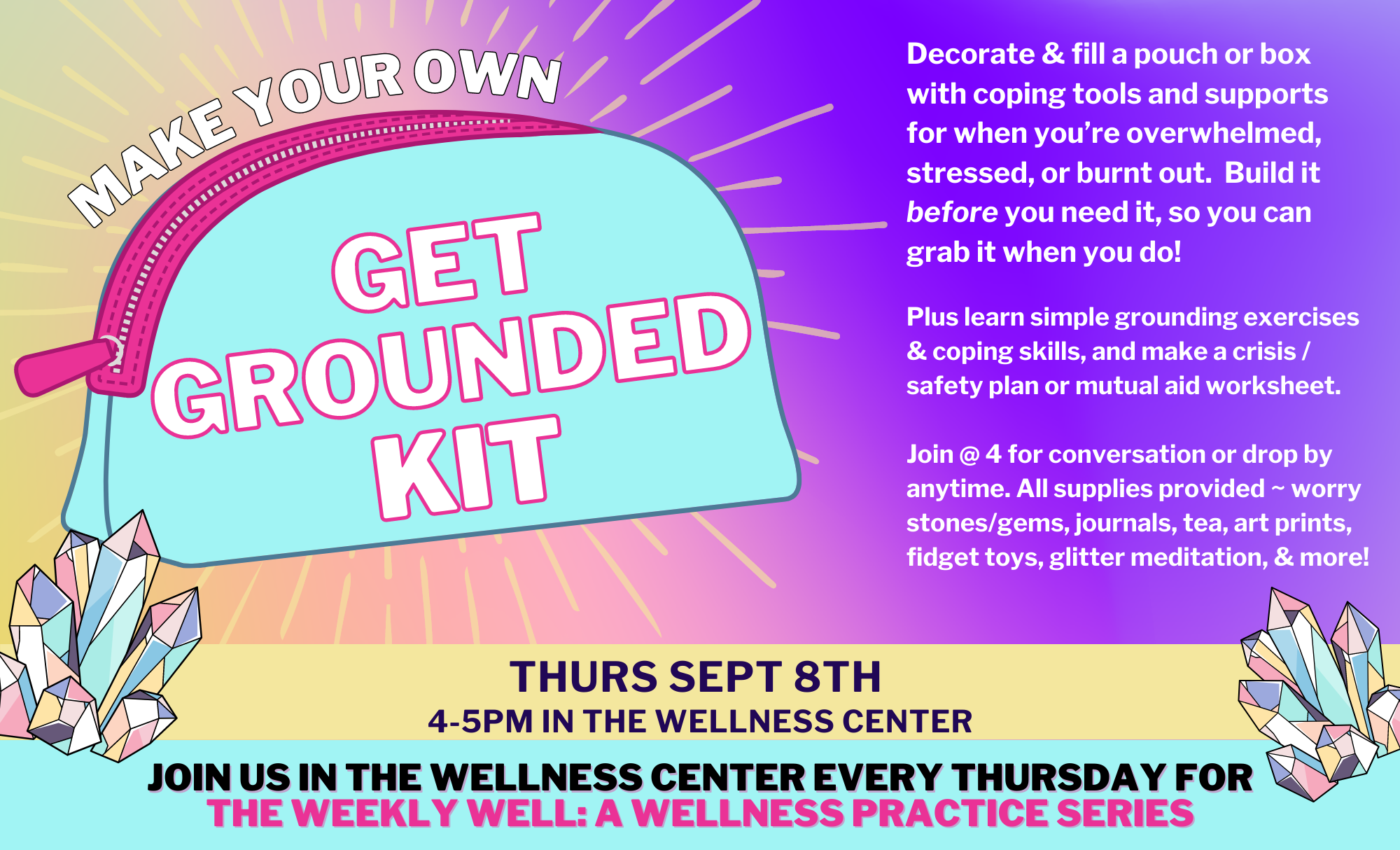 DIY Get Grounded Kits in the Wellness Center | Hampshire College Intranet